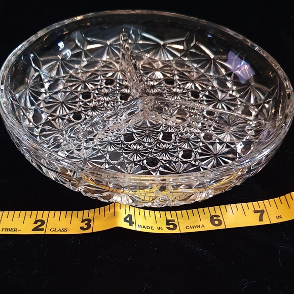 Kitchen | Crystal Relish Dish With 3 Sections Glass Art Deco Vintage ...